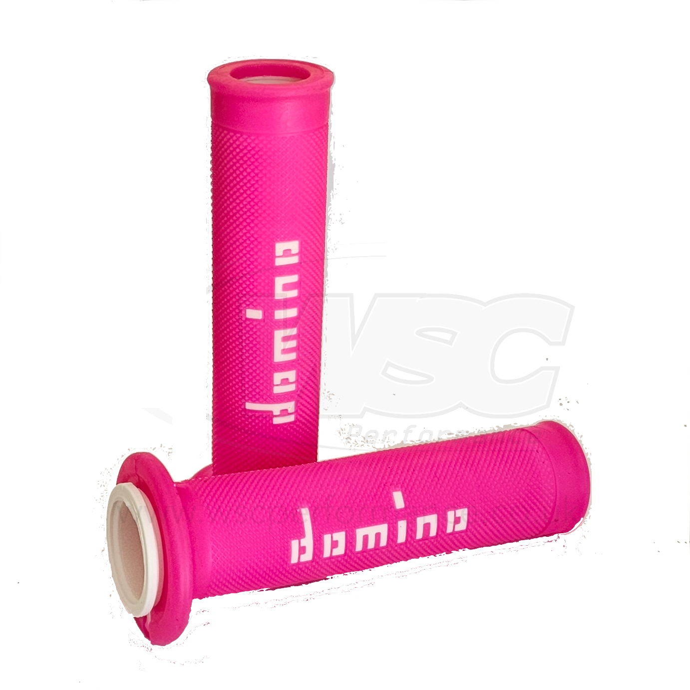 Domino A010 Dual Density Racing grips - Pink and White | WSC Performance